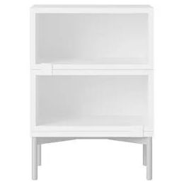 muuto Stacked Storage Bedside Table - Configuration 1, wei&szlig;