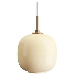 Louis Poulsen VL 45 Radiohus Pendelleuchte &Oslash; 175 Brass/glossy pale yellow glass