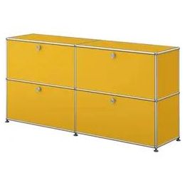 USM Haller Sideboard mit 4 Klappt&uuml;ren Goldgelb