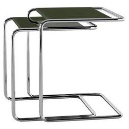Thonet B 97 Serious Beistell- und Satztisch 2er Set Graphite Green