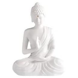 R&auml;der r&auml;der Zen Spirit Buddha Figur sitzend klein Porzellan Wei&szlig;