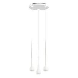 Grau Falling Sun Chandelier 3 Pendel White
