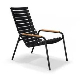 Houe ReCLIPS Lounge chair mit Bambusarmlehnen Black