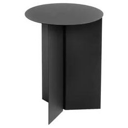 Hay Slit Table Beistelltisch Rund &Oslash;35 cm Stahl Black