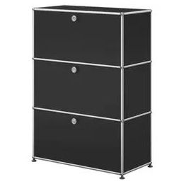 USM Haller Highboard, mit 3 Klappt&uuml;ren Graphitschwarz