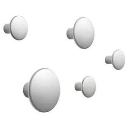 muuto Dots Metall Wandhaken 5er-Set, aluminium