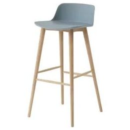 &tradition &Tradition Rely HW123 Barhocker, h&ouml;he 75 cm, eiche natur / light blue