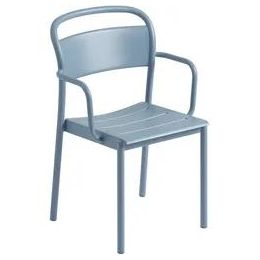 muuto Linear Steel Armlehnstuhl, pale blue
