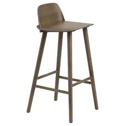 muuto Nerd Barhocker, h&ouml;he 75 cm, eiche dunkel gebeizt