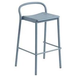 muuto Linear Steel Barhocker, h&ouml;he 75 cm, pale blue