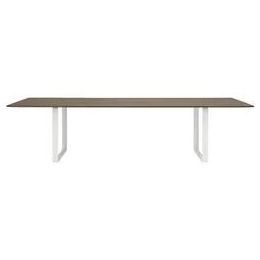 muuto 70/70 Tisch, 295 x 108 cm, eiche massiv ger&auml;uchert / wei&szlig;