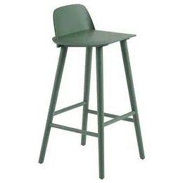 muuto Nerd Barhocker, h&ouml;he 75 cm, gr&uuml;n