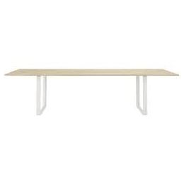 muuto 70/70 Tisch, 295 x 108 cm, eiche massiv / wei&szlig;