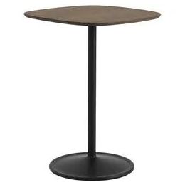 muuto Soft Cafe Bar-/Tresentisch, 70 x 70 cm, eiche dunkel ge&ouml;lt / schwarz