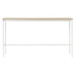 muuto Base Stehtisch, 190 x 50 cm, h&ouml;he 105 cm, eichenfurnier / wei&szlig;