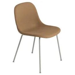 muuto Fiber Side Chair, tube base, remix 433 / grau