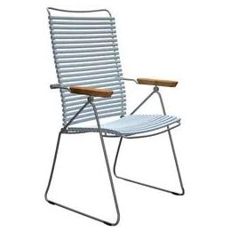 Houe CLICK Position Chair mit Bambusarmlehnen Dusty light blue