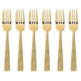 Sambonet Siena Set 6 Kuchengabeln Edelstahl/PVD Gold