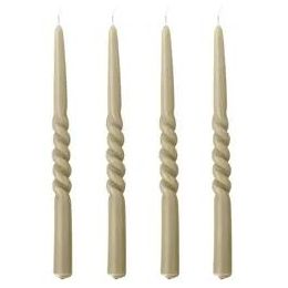 Bloomingville Twist Kerze, Natur, Parafin, Pack of 4