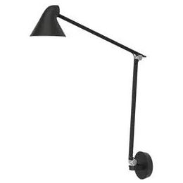 Louis Poulsen NJP Wandleuchte Langer arm Ohne Schnur, mit wall box LED 2700K 10W Black