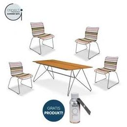 Houe Set aus SKETCH Dining Table 220cm und 4x Click Dining Chair ohne Armlehnen Multi Color 1