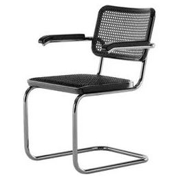 Thonet S 64 V Freischwinger Rohrgeflecht Graphite Black
