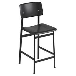 muuto Loft Barhocker, h&ouml;he 65 cm, schwarz