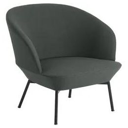 muuto Oslo Lounge Chair, tube base, twill weave 990 / schwarz
