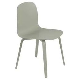 muuto Visu Chair, wood base, dusty green