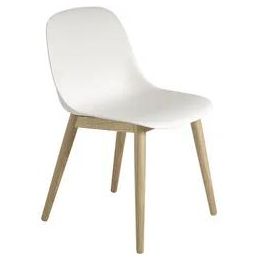 muuto Fiber Side Chair, wood base, natural white / eiche