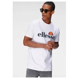 T-Shirt Ellesse "SL PRADO TEE", Herren, Gr. XL, wei&szlig;, Obermaterial: 100% Baumwolle, Basic schmal h&uuml;ftlang, Rundhals, Shirts T-Shirt