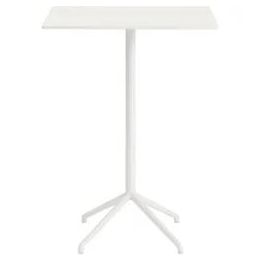 muuto Still Cafe Stehtisch, 75 x 65 cm, wei&szlig; nanolaminat / wei&szlig;