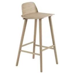muuto Nerd Barhocker, h&ouml;he 75 cm, eiche natur