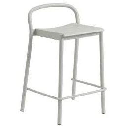 muuto Linear Steel Barhocker, h&ouml;he 65 cm, grau