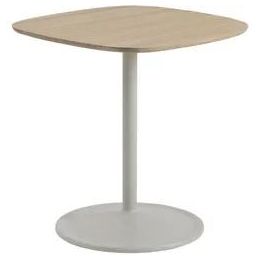 muuto Soft Cafe Tisch, 70 x 70 cm, eiche massiv / grau
