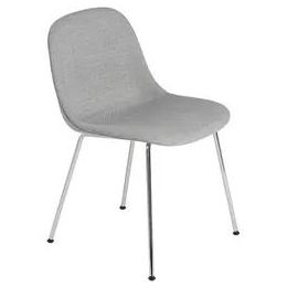 muuto Fiber Side Chair, tube base, remix 123 / chrome