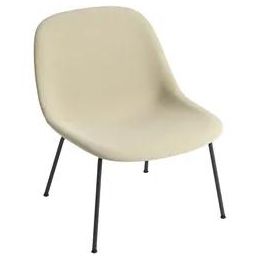 muuto Fiber Lounge Chair, tube base, steelcut trio 236 / schwarz