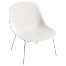 muuto Fiber Lounge Chair, tube base, wei&szlig;