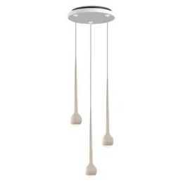 Grau Falling Sun Chandelier 3 Pendel Sand White