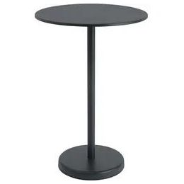 muuto Linear Steel Stehtisch, &Oslash; 70 cm, anthrazit black