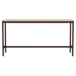 muuto Base Stehtisch, 190 x 50 cm, h&ouml;he 95 cm, eichenfurnier / brown red