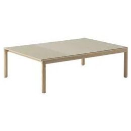 muuto Couple Couchtisch, 84 x 120 cm, 2 plain 1 wavy - sand / eiche natur