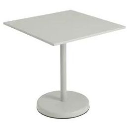muuto Linear Steel Tisch, 70 x 70 cm, h&ouml;he 73 cm, grau