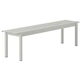 muuto Linear Steel Gartenbank, 170 cm, grau