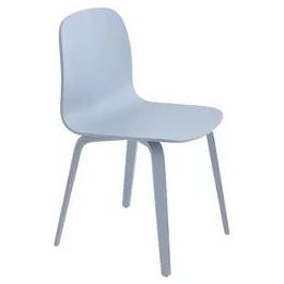 muuto Visu Chair, wood base, light blue