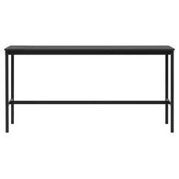 muuto Base Stehtisch, 190 x 50 cm, h&ouml;he 95 cm, schwarz laminat / schwarz abs