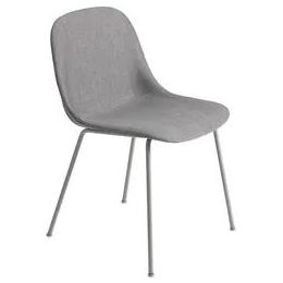 muuto Fiber Side Chair, tube base, remix 133 / grau