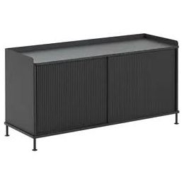 muuto Enfold Sideboard, 124 x 63 cm, schwarz / anthrazit
