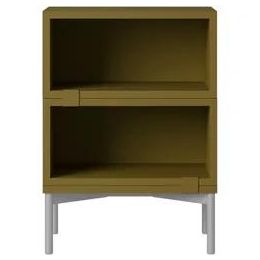 muuto Stacked Storage Bedside Table - Configuration 1, brown green