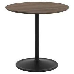muuto Soft Cafe Tisch, &Oslash; 75 cm, eiche dunkel ge&ouml;lt / schwarz